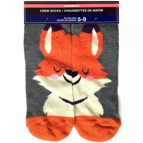 Accessories | 315 Fun Fuzzy Face Fox Socks | Poshmark